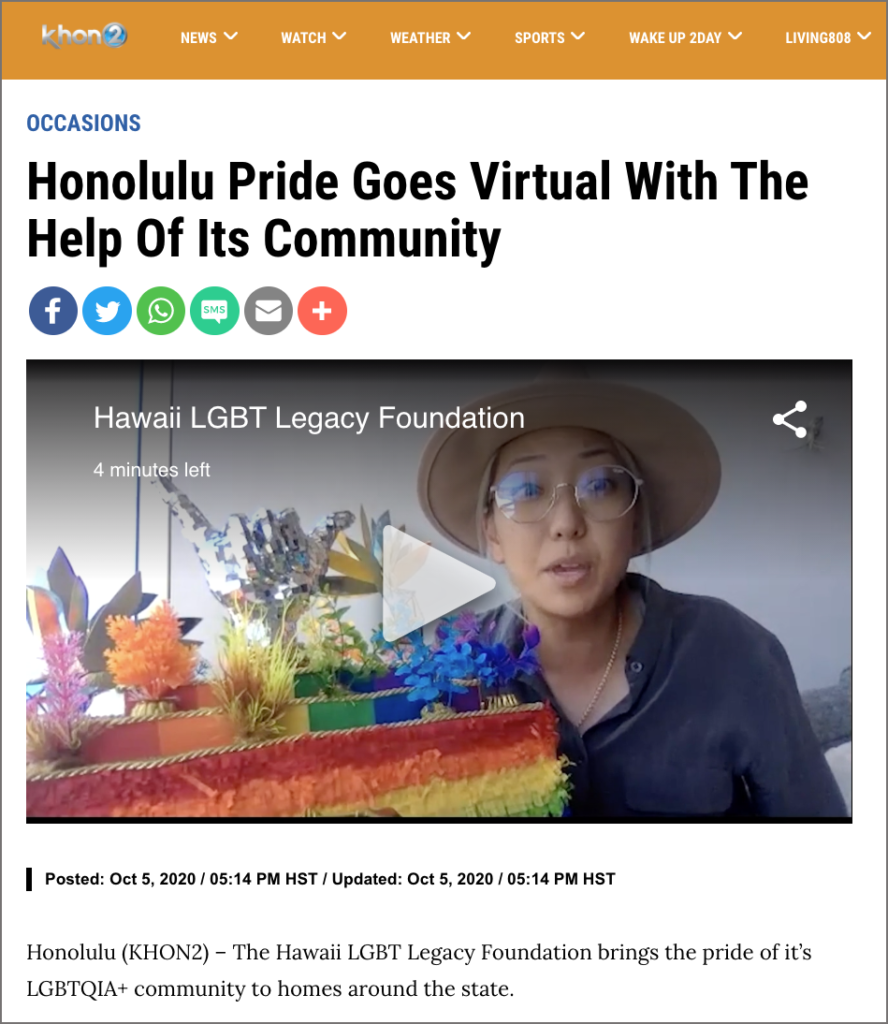 Honolulu Pride Goes Virtual…” - Hawaii LGBT Legacy Foundation