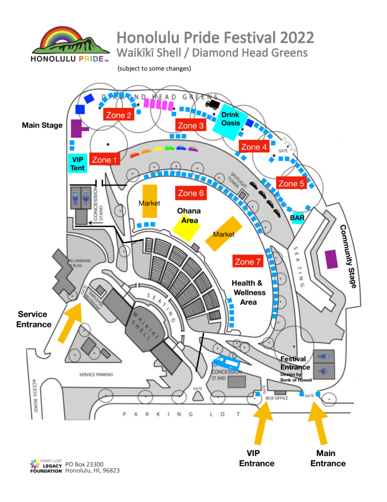 2022 Honolulu Pride Festival Map - Hawaii LGBT Legacy Foundation