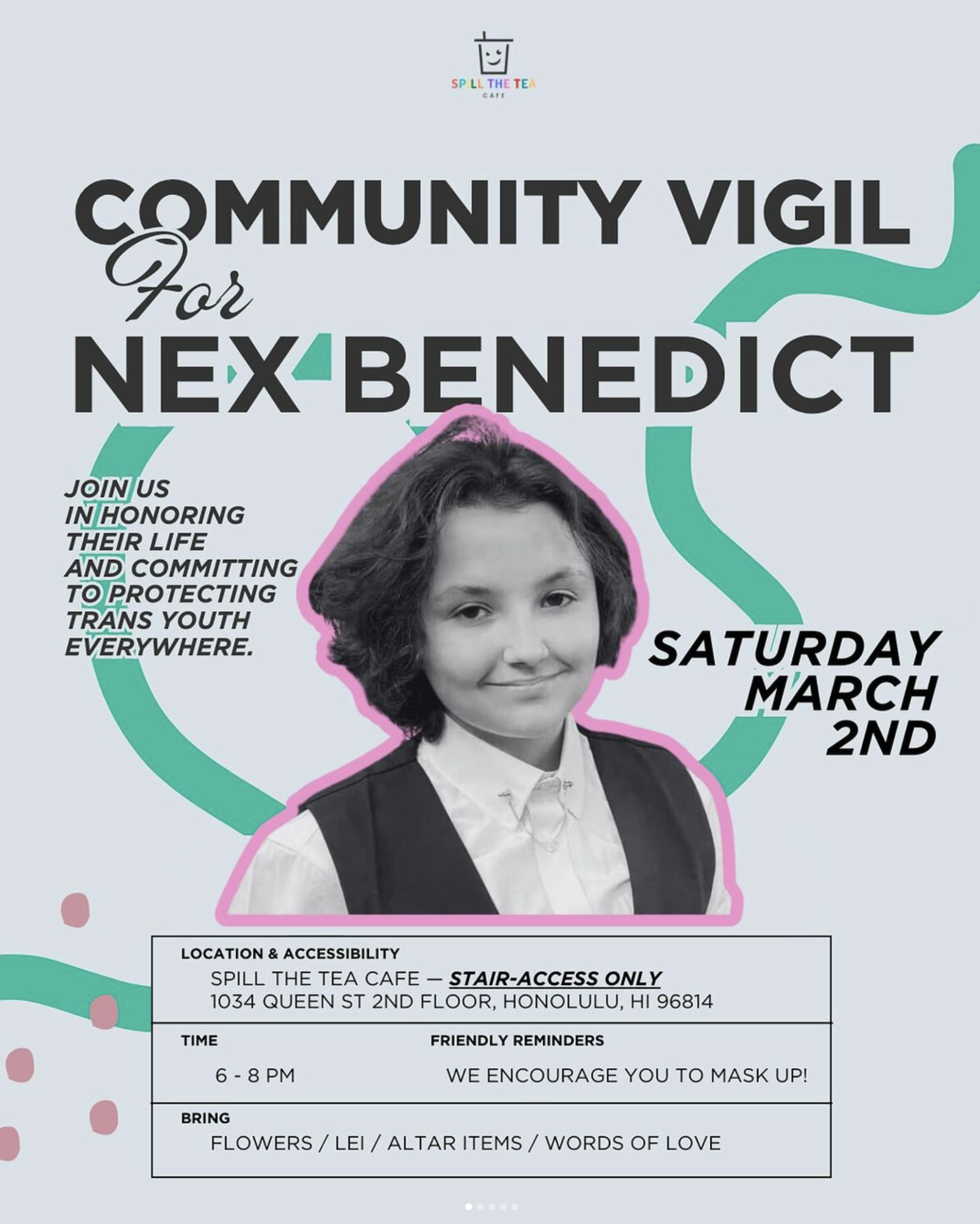 Community Vigil for Nex Benedict - Hawaii LGBT Legacy Foundation