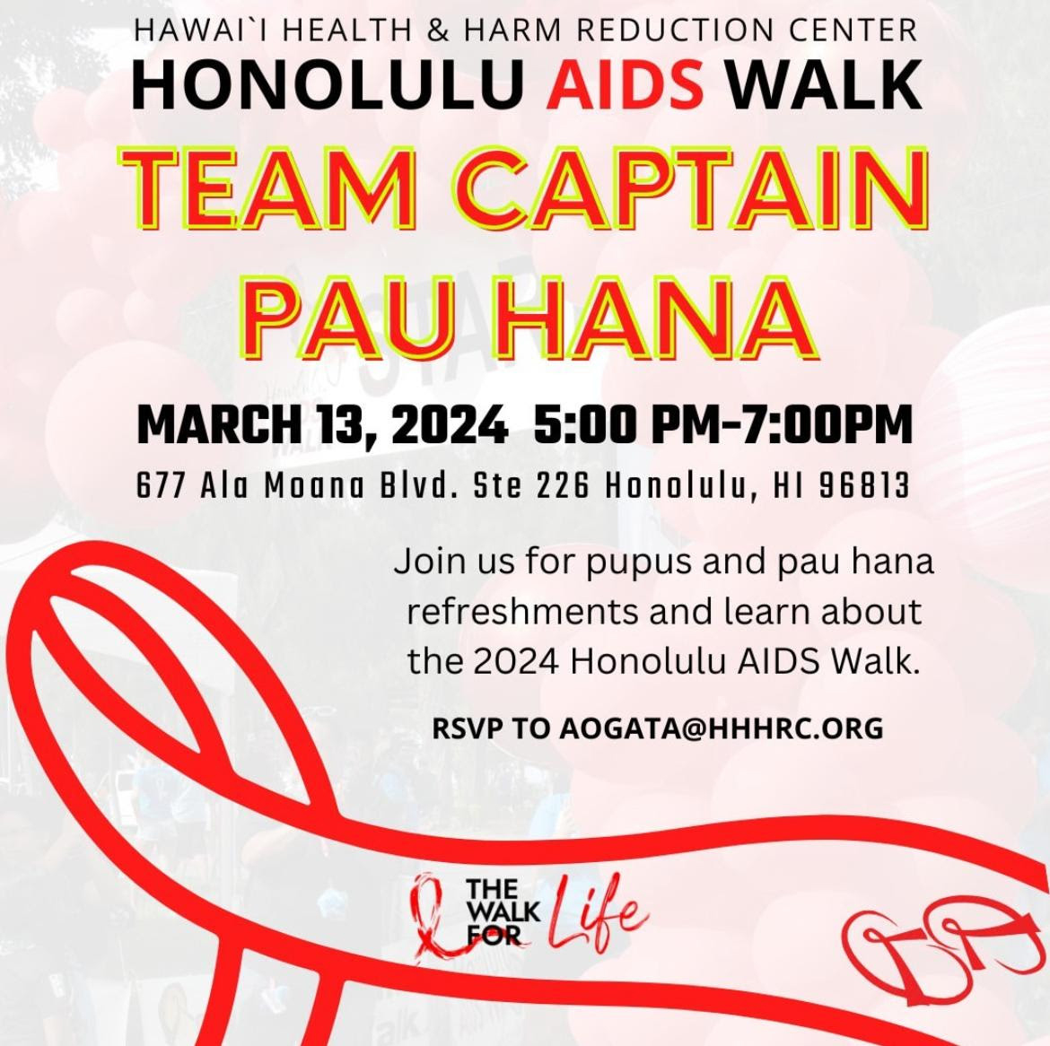 Honolulu AIDS Walk Team Captain Pau Hana - Hawaii LGBT Legacy Foundation